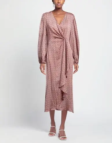 Maje Midi Wrap Dress - Pink