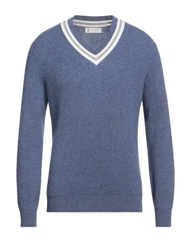 Brunello Cucinelli Sweater In Cashmere - Blue