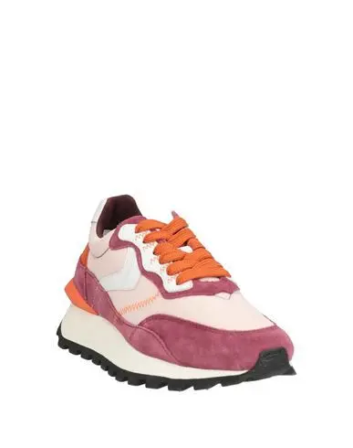 VOILE BLANCHE Sneakers In Leather And Textile Fibers - Garnet