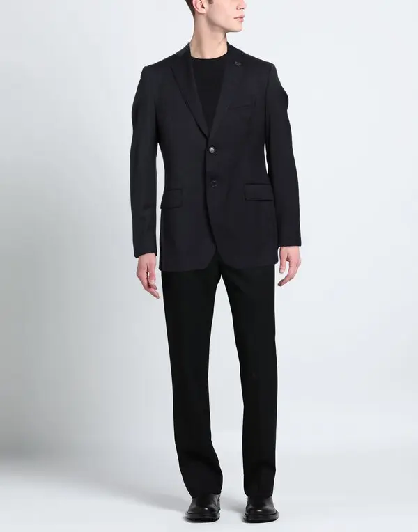 TOMBOLINI Blazer Charcoal Size Virgin Wool - Blue