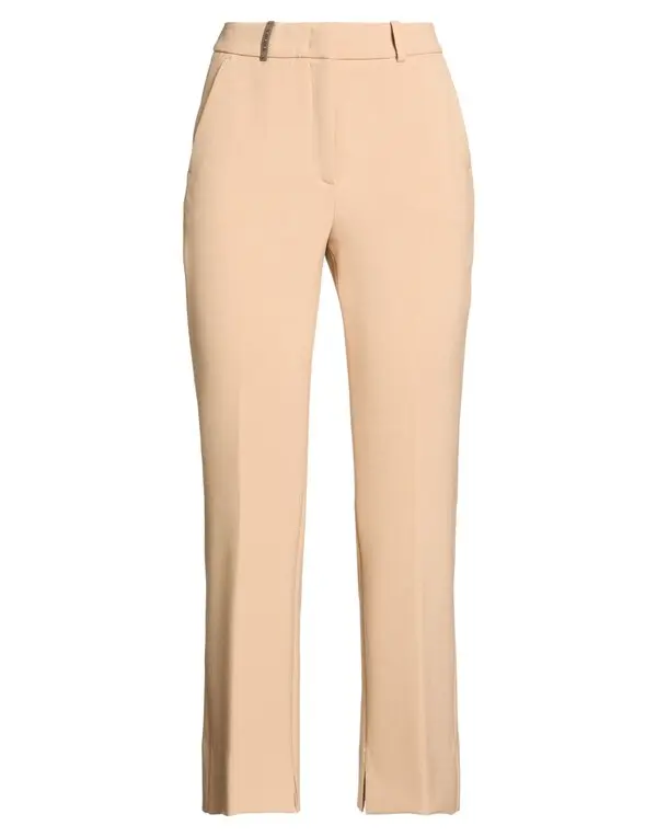 Peserico Pants Sand Size Polyester, Viscose, Cotton, Elastane - Beige