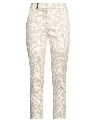 Peserico Tapered Geometric-print Pants - Beige