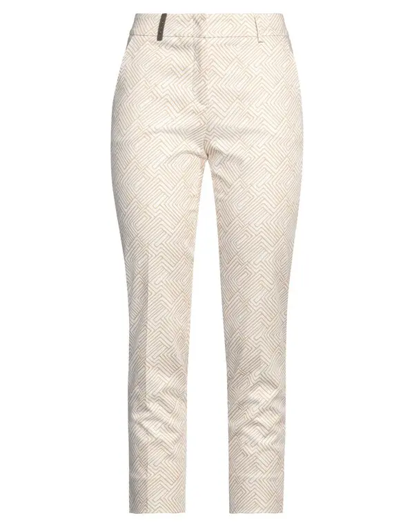 Peserico Tapered Geometric-print Pants - Beige