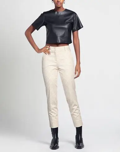 Peserico Tapered Geometric-print Pants - Sand