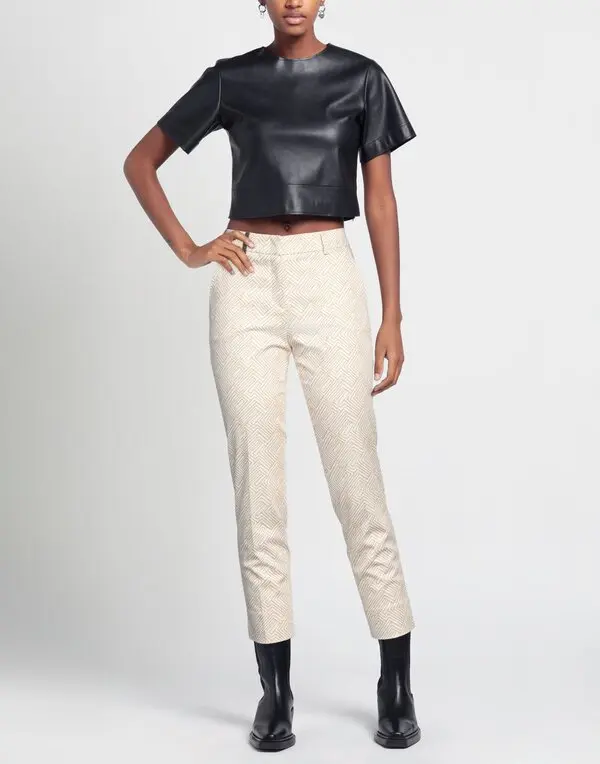 Peserico Tapered Geometric-print Pants - Sand