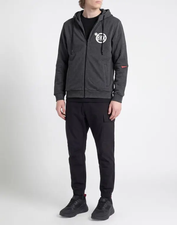BIKKEMBERGS Cotton Terry Zip-up Hoodie - Grey