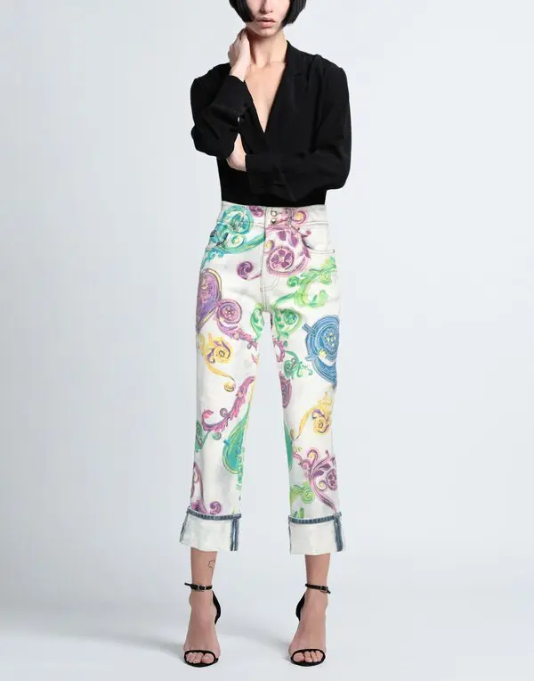 Versace Straight-leg Jeans With Signature Print