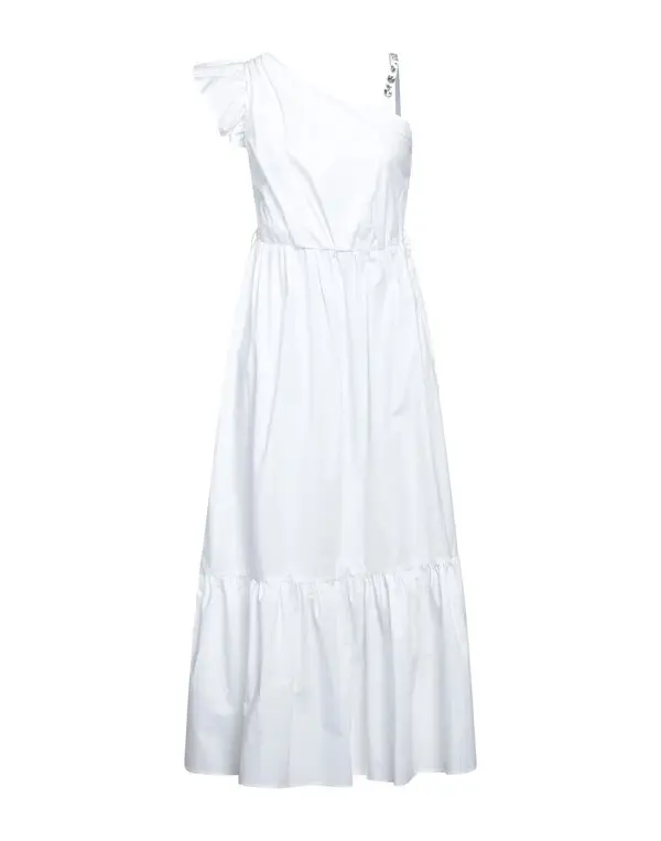 Pinko Midi Flared Dress With Appliqués