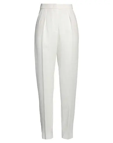 Emporio Armani Plain High-waisted Tapered Pants - White