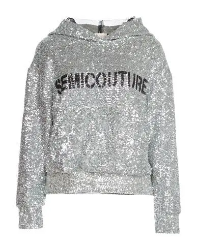 SEMICOUTURE Two-tone Sequined Sweatshirt - Silver