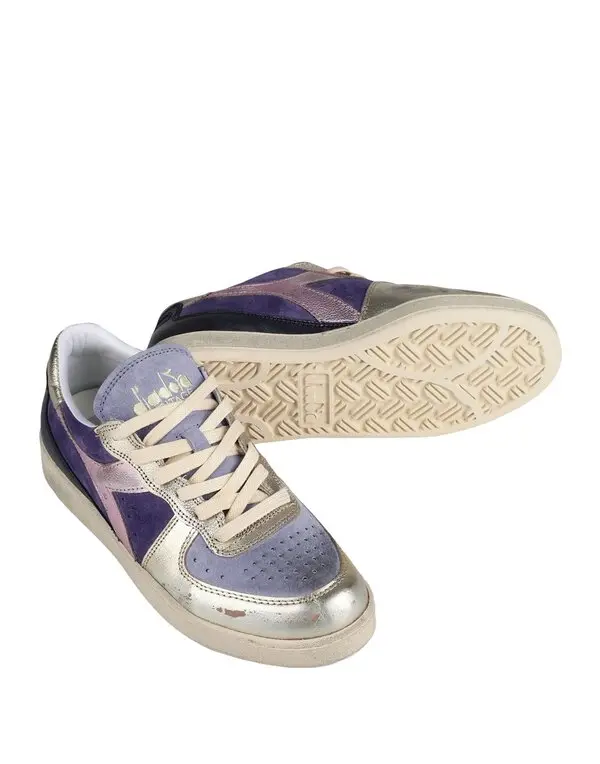 DIADORA HERITAGE Mi Basket Low Metal Pigskin Sneakers - Purple