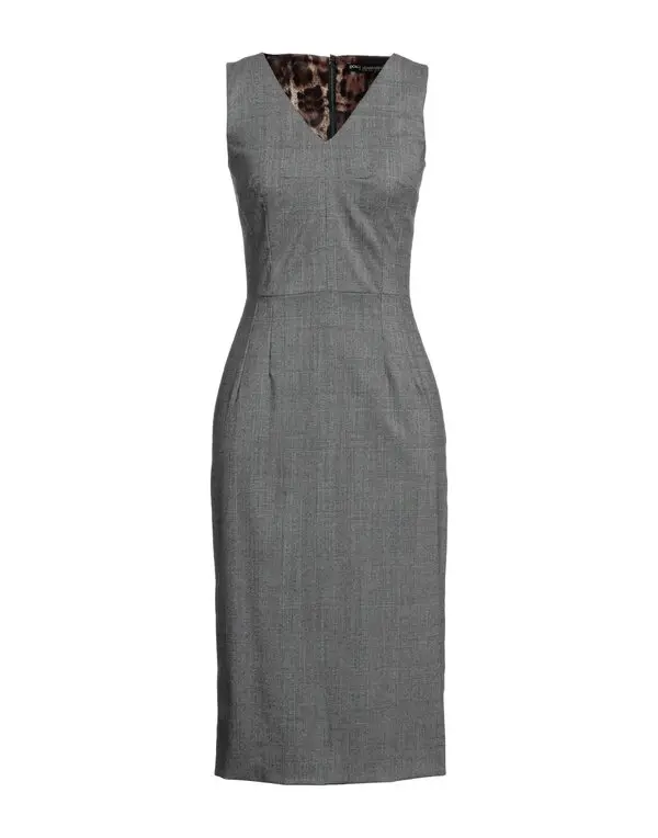 Dolce & Gabbana Midi Dress Virgin Wool, Elastane - Grey