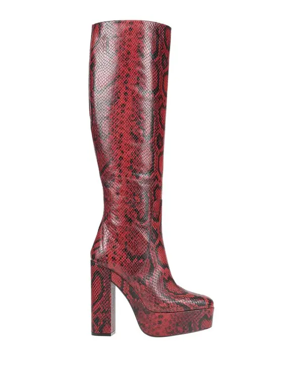 Longchamp Leather Boots - Red