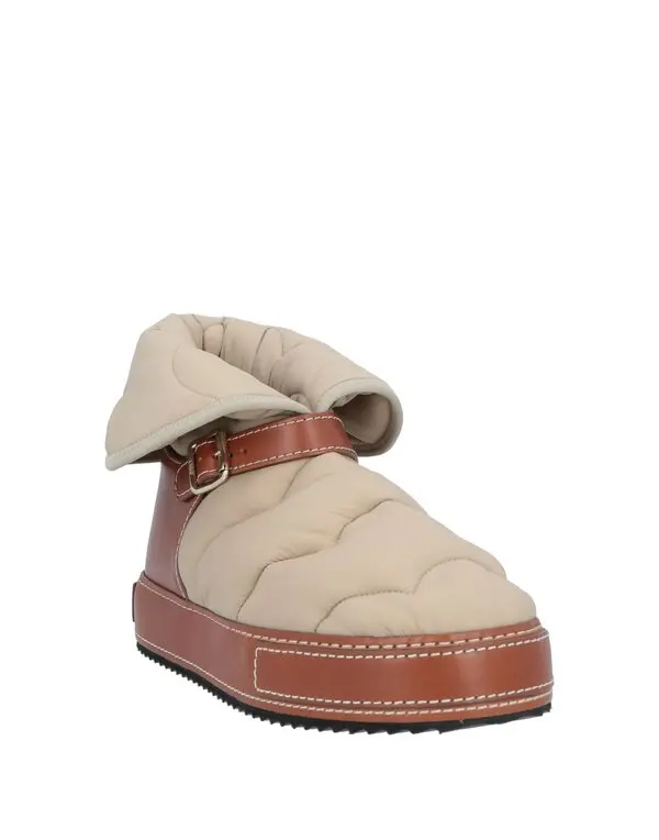 Chloé Ankle Boots Size Leather, Textile Fibers