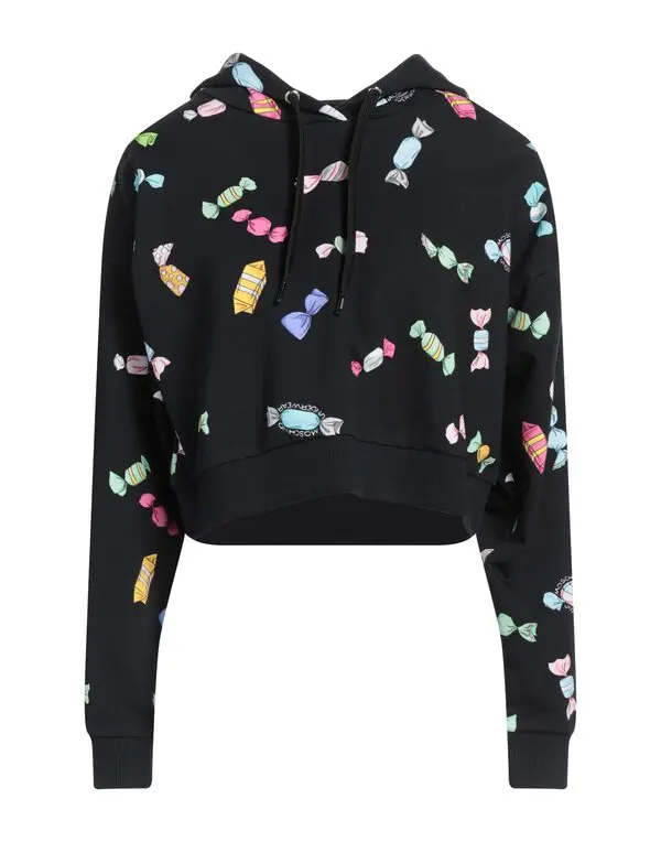 Moschino Cotton-blend Hooded Sweatshirt - Black