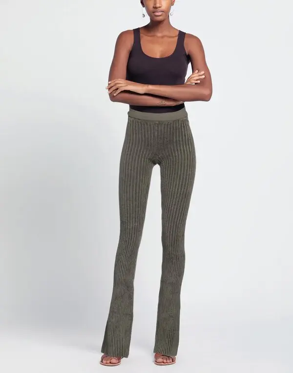 ANDREĀDAMO Flared Knit Pants - Green