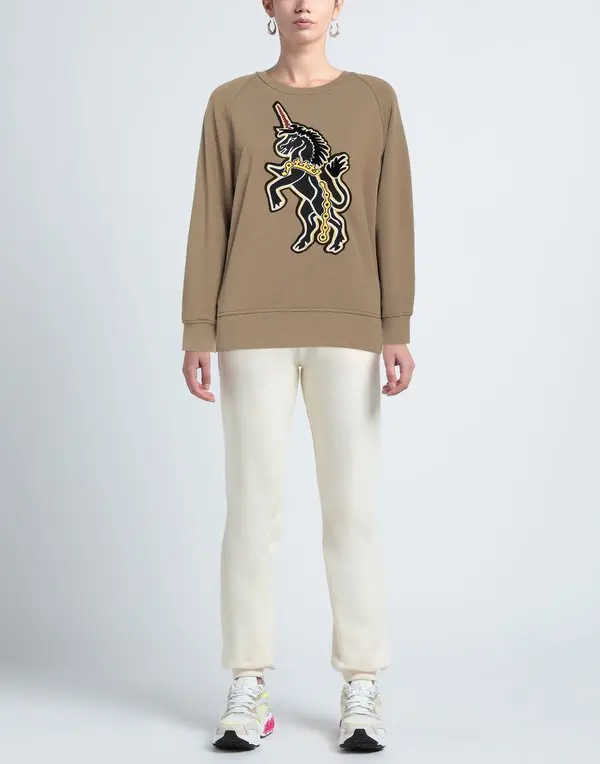 Neil Barrett Crewneck Sweatshirt With Appliqués - Beige