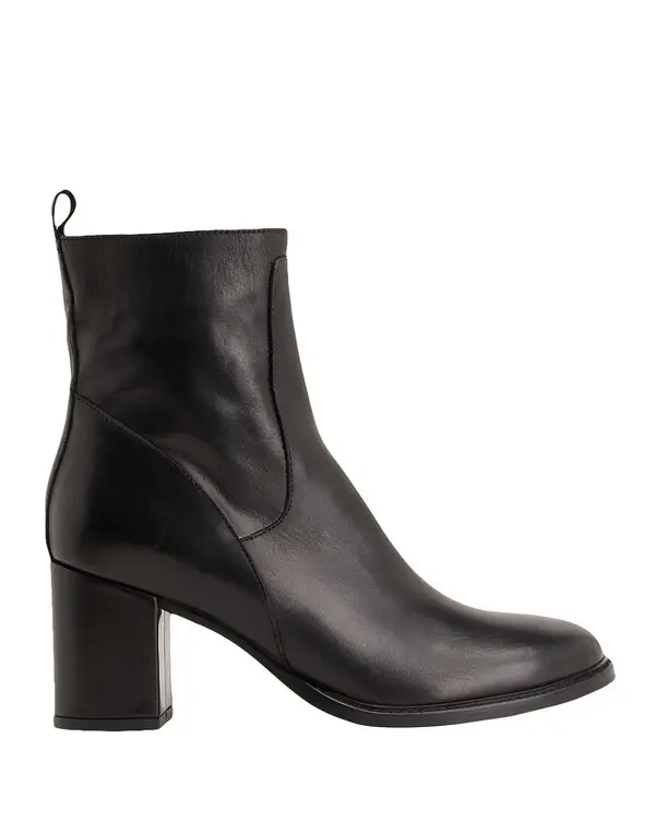8 BY YOOX Leather Ankle Boots - Black