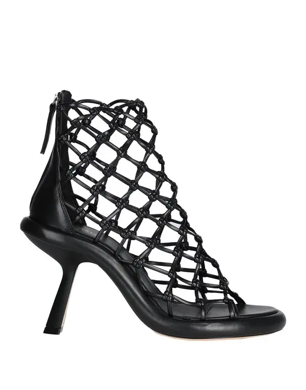 VIC MATIE Sandals With Geometric Heel - Black