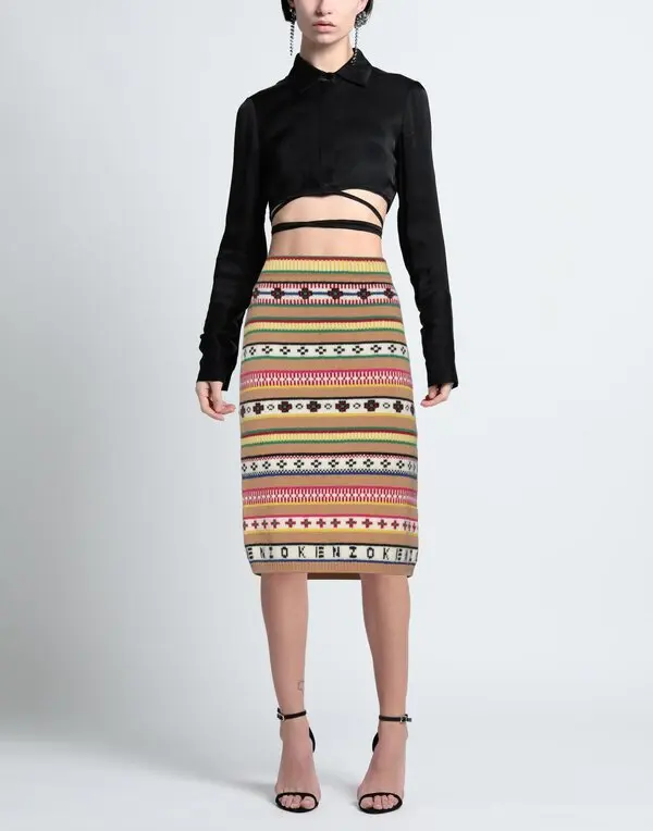 Kenzo Knitted Pencil Midi Skirt