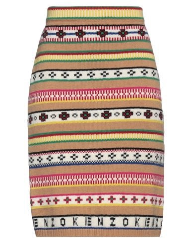 Kenzo Knitted Pencil Midi Skirt - Camel