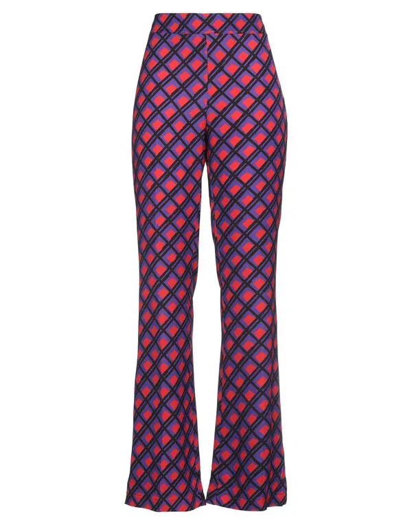 JUCCA Geometric Print Flared Pants - Purple