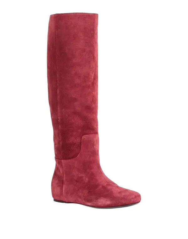 Longchamp Leather Boots - Red