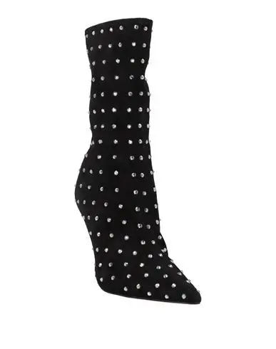 Paris Texas Suede Ankle Boots With Appliqués - Black