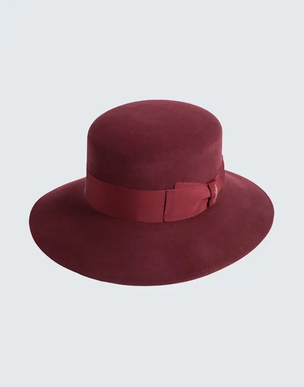 Borsalino Fedora In Wool - Red