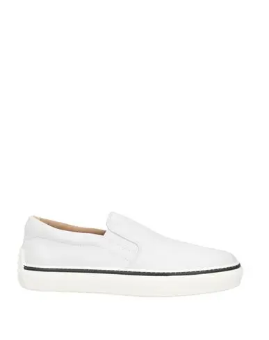 TOD'S Leather Slip-on Sneakers - White