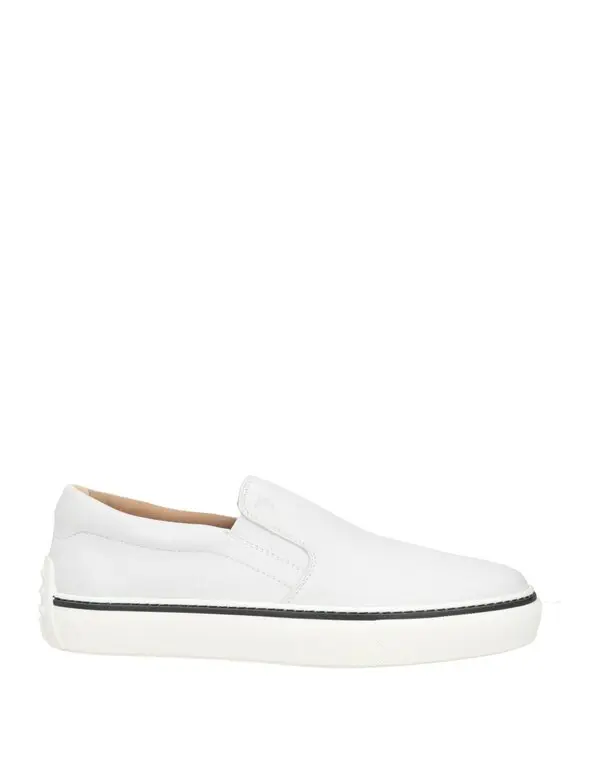 TOD'S Leather Slip-on Sneakers - White