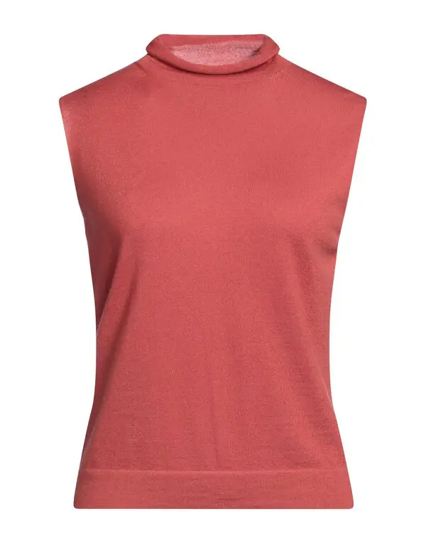 Rossopuro Cashmere Turtleneck Top - Red