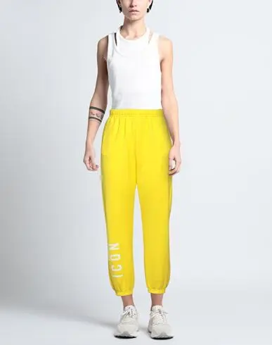 Dsquared2 Cotton Fleece Track Pants With Brand Logo - Yellow
