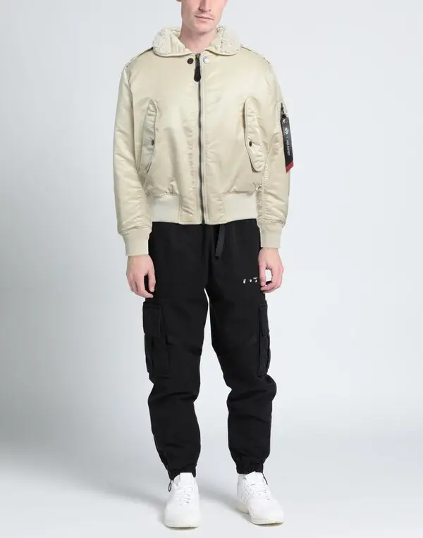 Alpha Industries X Neil Barrett Jacket Nylon In Beige - 86% Off