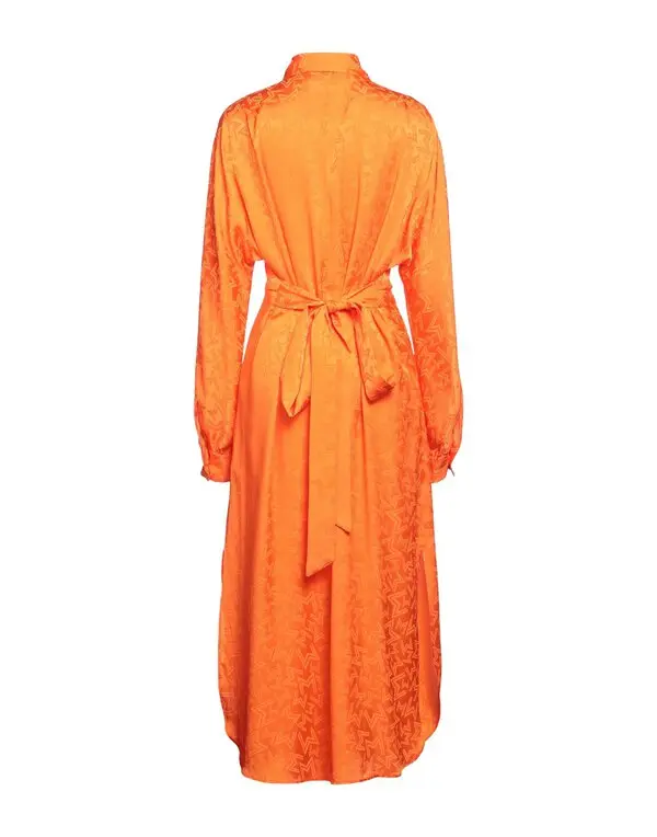MSGM Maxi Dress Acetate And Silk - Orange