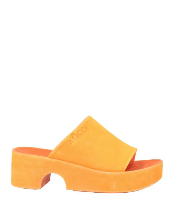 XOCOI Textile Fibers Block Heel Sandals