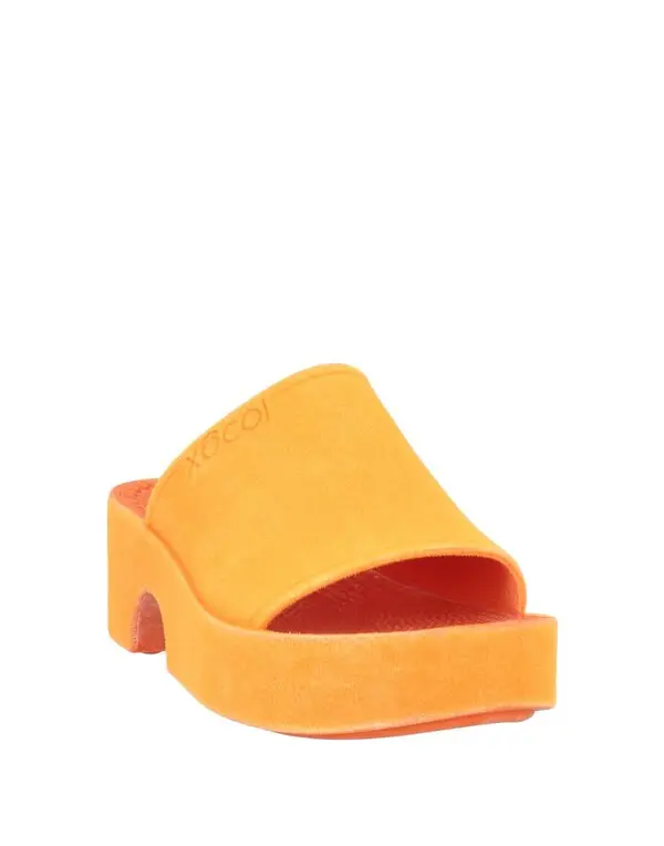 XOCOI Textile Fibers Block Heel Sandals