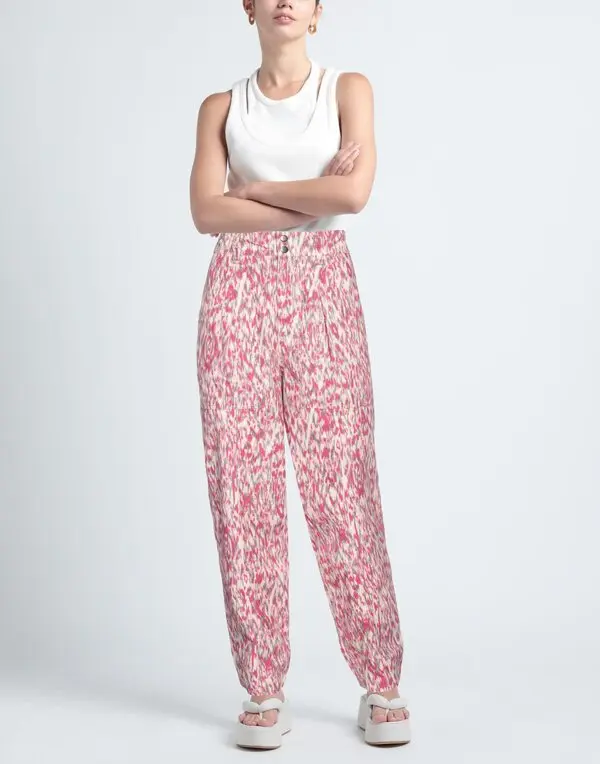 MARANT ETOILE Tapered Cotton Pants - Pink