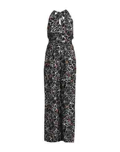 ATTIC AND BARN Floral Print Jumpsuit - Black