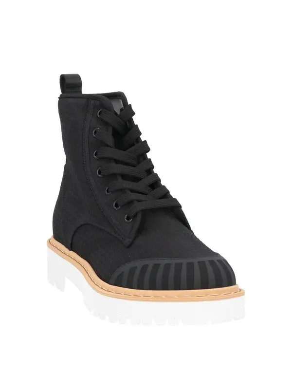 Hogan Textile Ankle Boots - Black