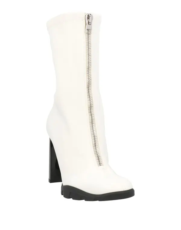 Alexander McQueen Ankle Boots Size Textile Fibers - Off White