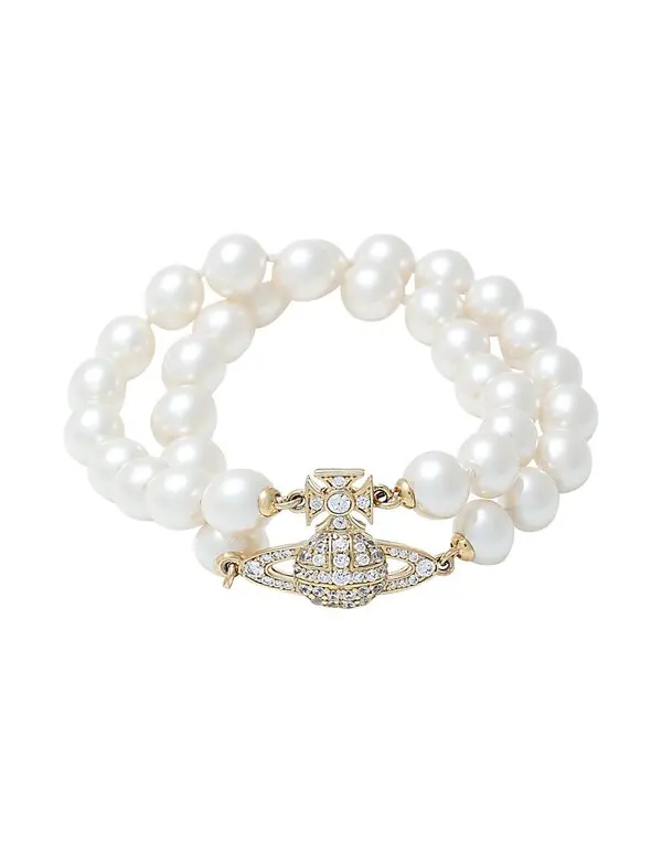 VIVIENNE WESTWOOD Pearl And Cubic Zirconia Bracelet