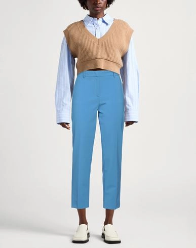 GRIFONI Pants Azure Size Polyester, Virgin Wool, Elastane