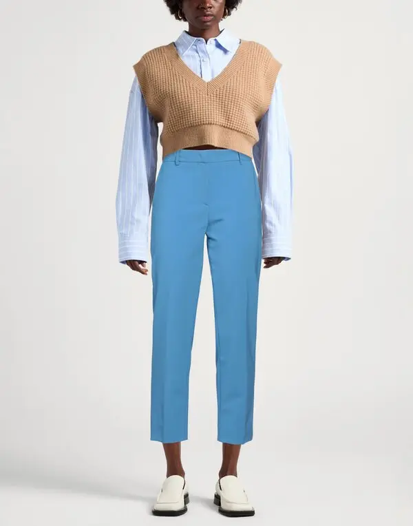 GRIFONI Pants Azure Size Polyester, Virgin Wool, Elastane