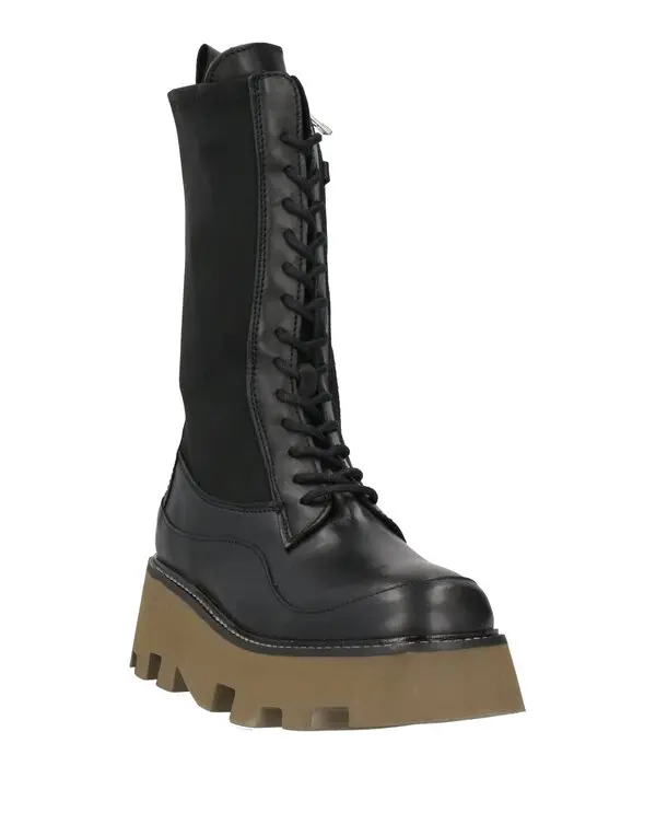 ELVIO ZANON Ankle Boots In Soft Leather And Textile Fibers