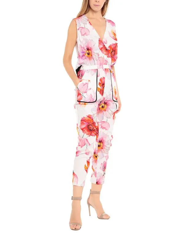 VDP VIA DELLE PERLE Club Jumpsuit In Silk And Acetate - White