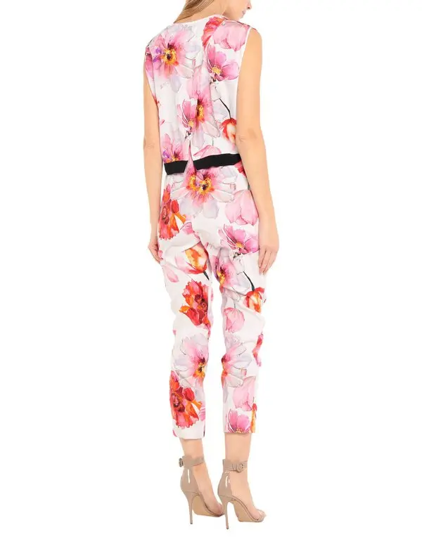 VDP VIA DELLE PERLE Club Jumpsuit In Silk And Acetate - White