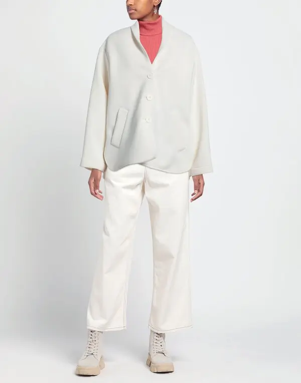 VIRNA DRÒ Single-breasted Twill Jacket - Ivory