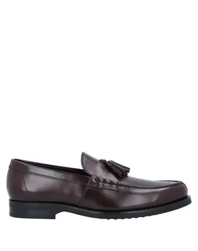 TOD'S Burgundy Calfskin Loafers - Red