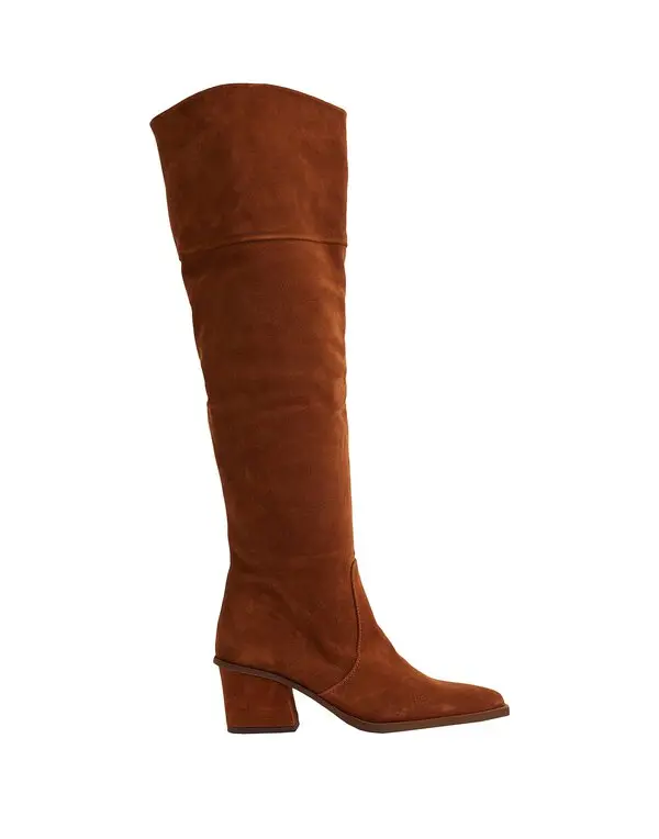 8 BY YOOX Split Leather Western Over-the-knee Boots